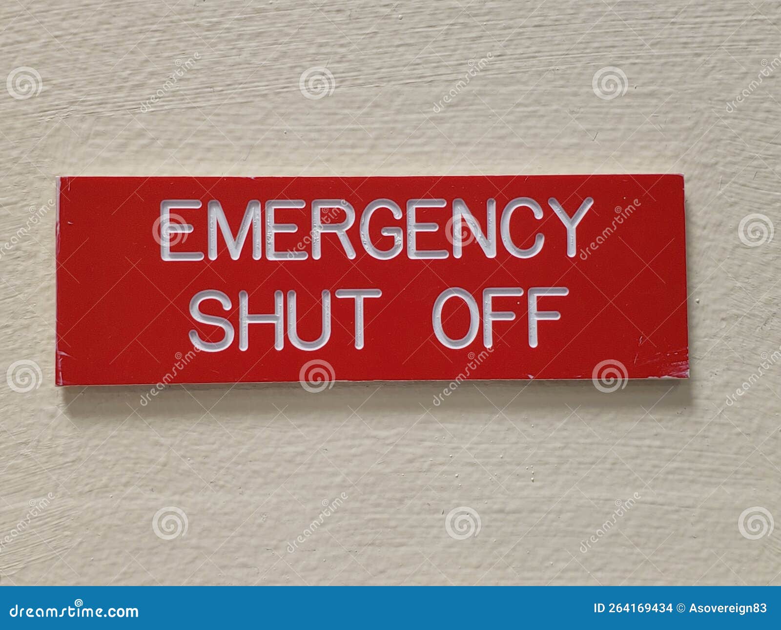 Emergency shut off sign stock photo. Image of shut, emergency - 264169434