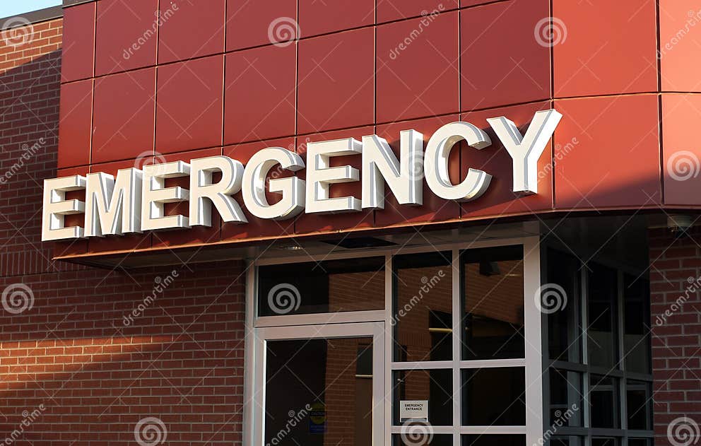 Emergency Sign stock image. Image of entry, healthcare - 18428879