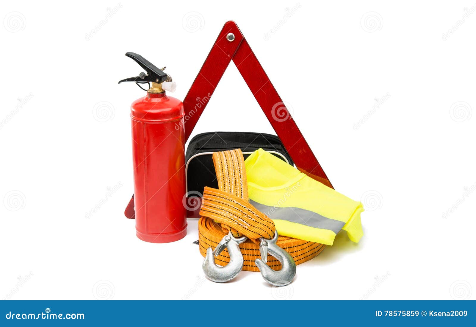Emergency Sign, First Aid Kit, Fire Extinguisher Stock Image - Image of ...