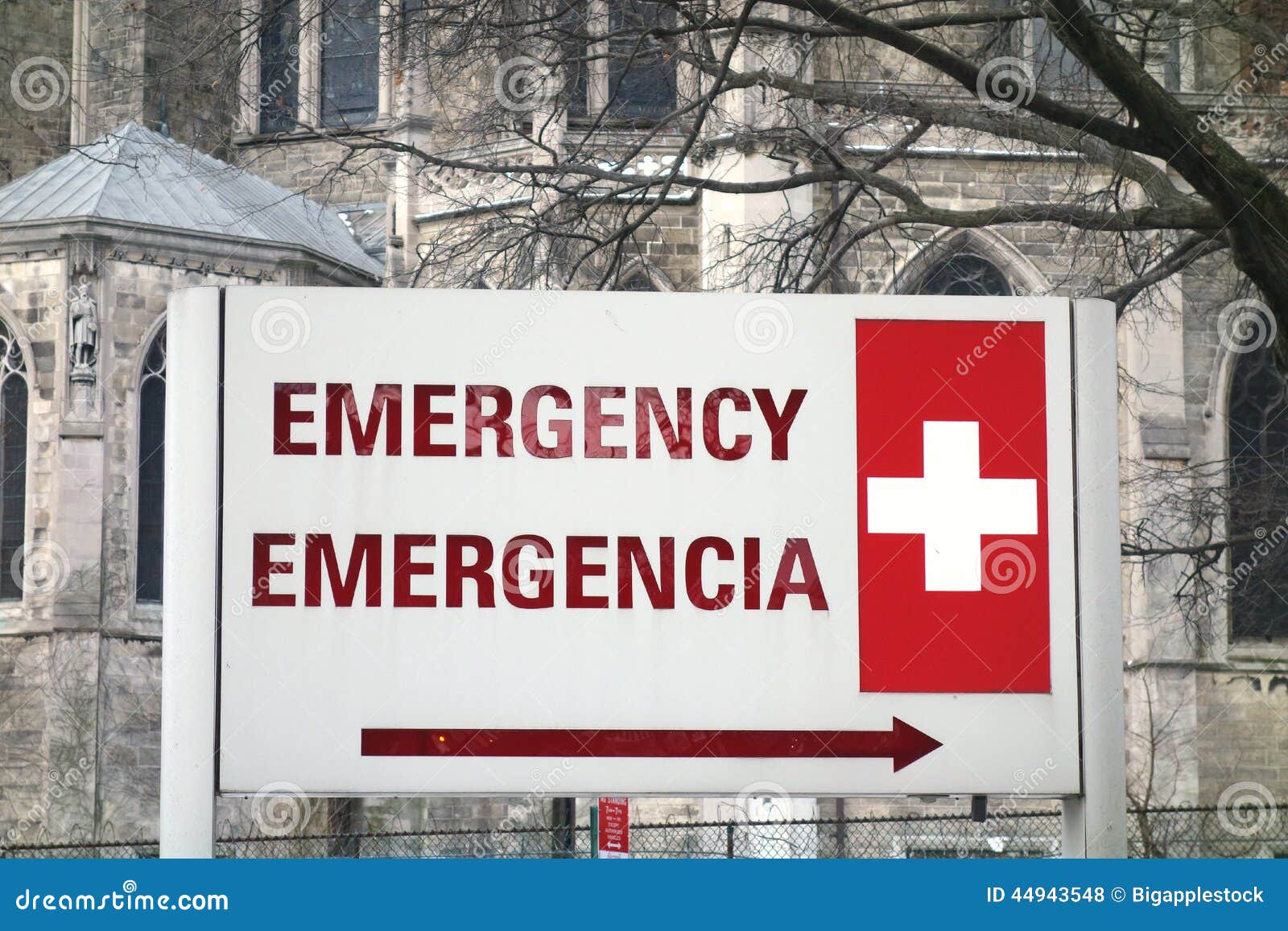 Emergency Sign stock photo. Image of entrance, emergency - 44943548