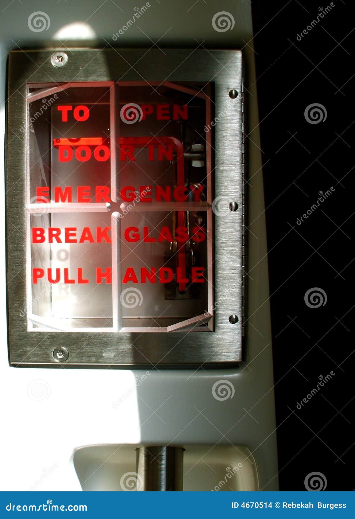 Emergency Sign on Train stock photo. Image of break, public - 4670514