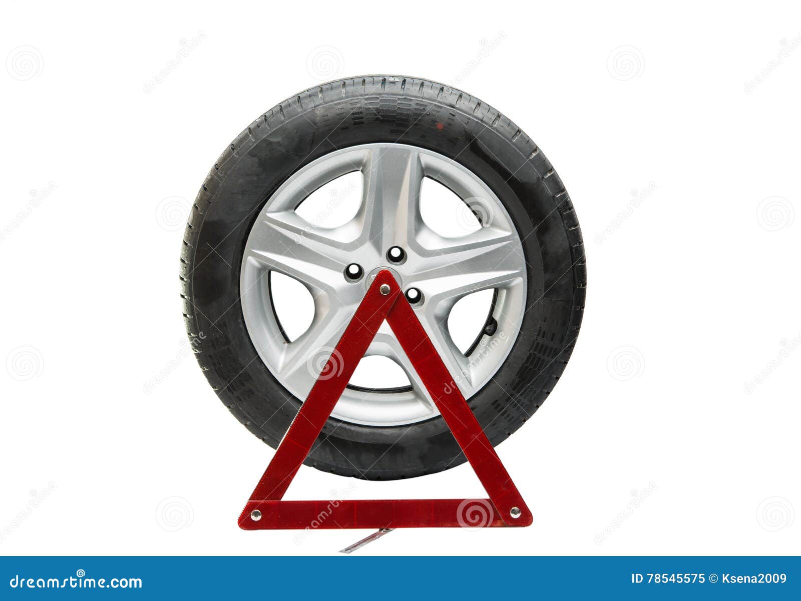 Emergency Sign, Wheel Isolated Stock Image - Image of fluorescent ...