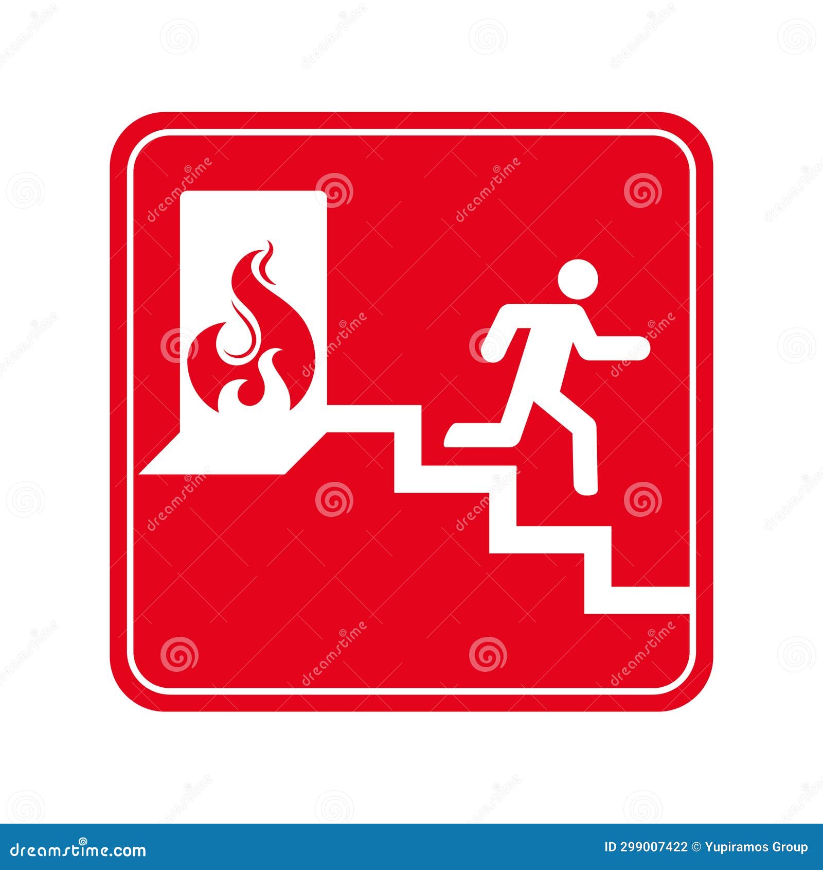 Emergency Signal of Emergency Exit for Fire Stock Illustration ...