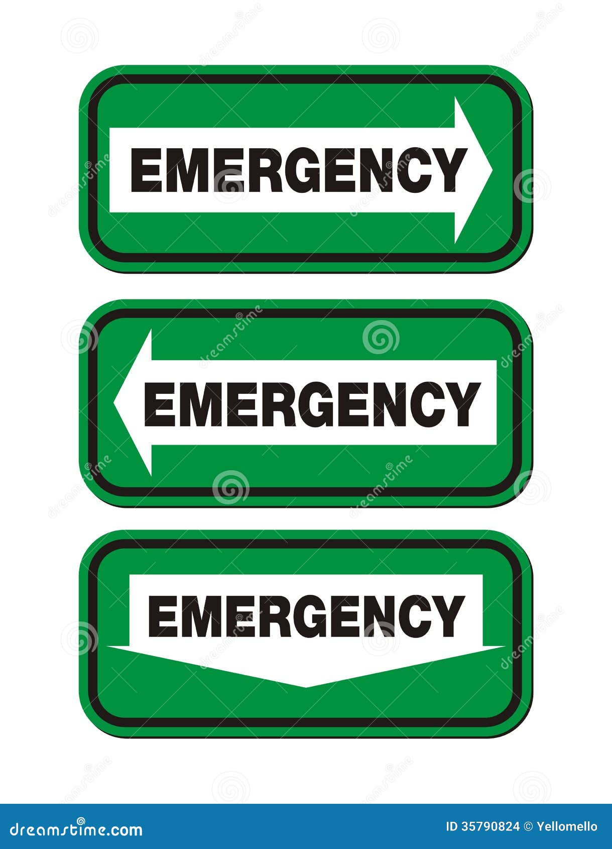 Emergency Signs - Yellow Signs Stock Photo | CartoonDealer.com #35790738