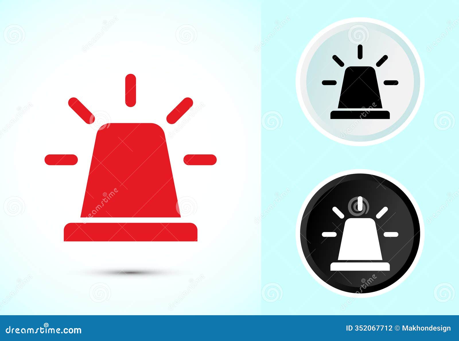 Emergency Siren 3D Icon Stock Photography | CartoonDealer.com #353668220