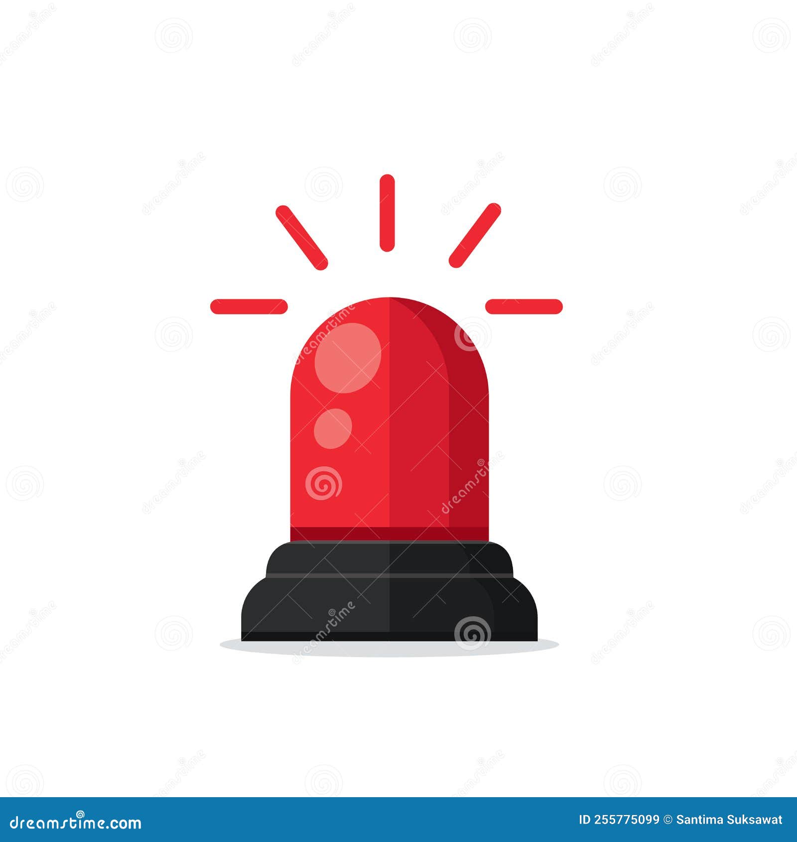 Emergency Siren Icon In Comic Style. Police Alarm, Medical Alert Vector ...