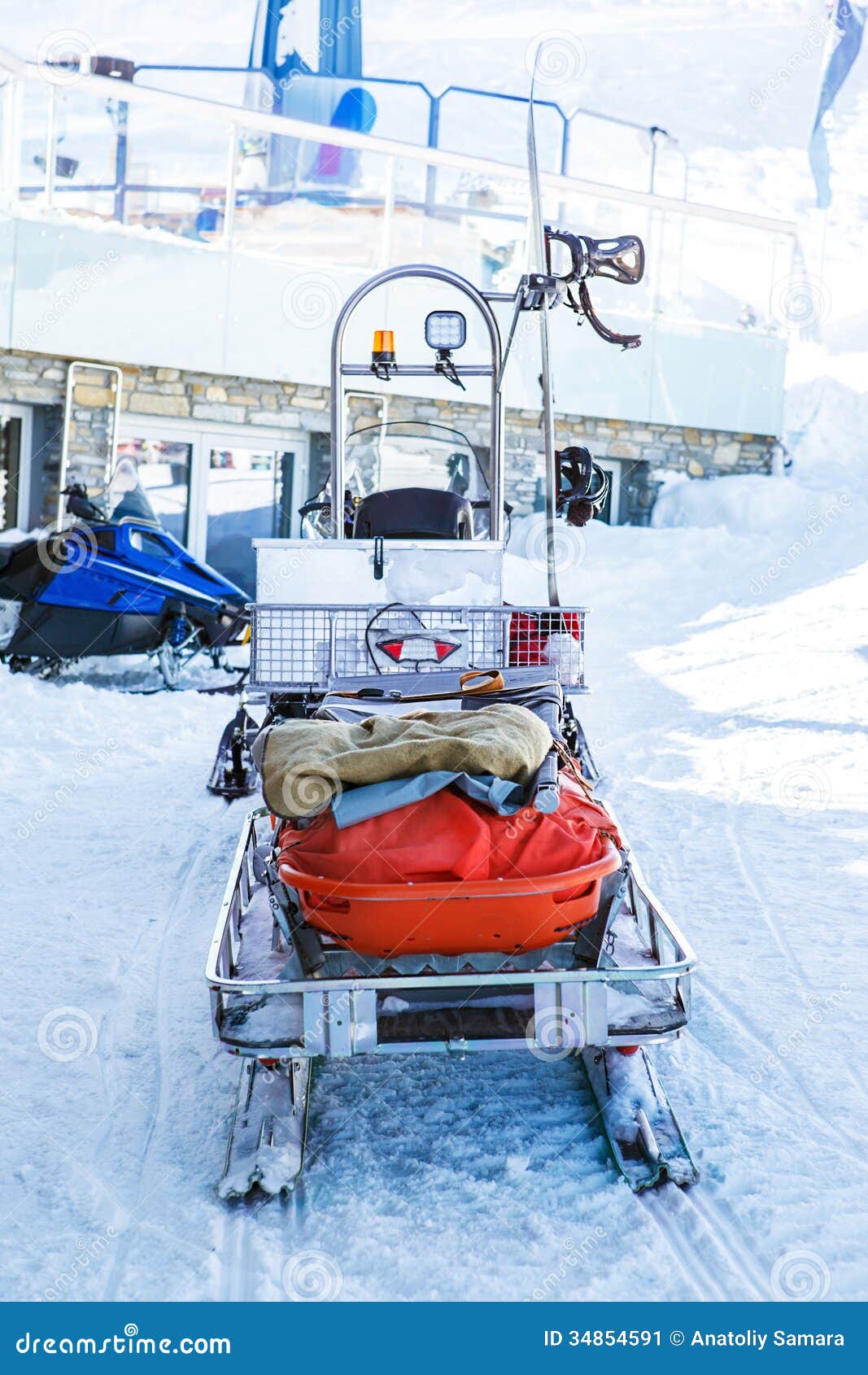 Emergency sledge stock image. Image of nordic, alpine - 34854591