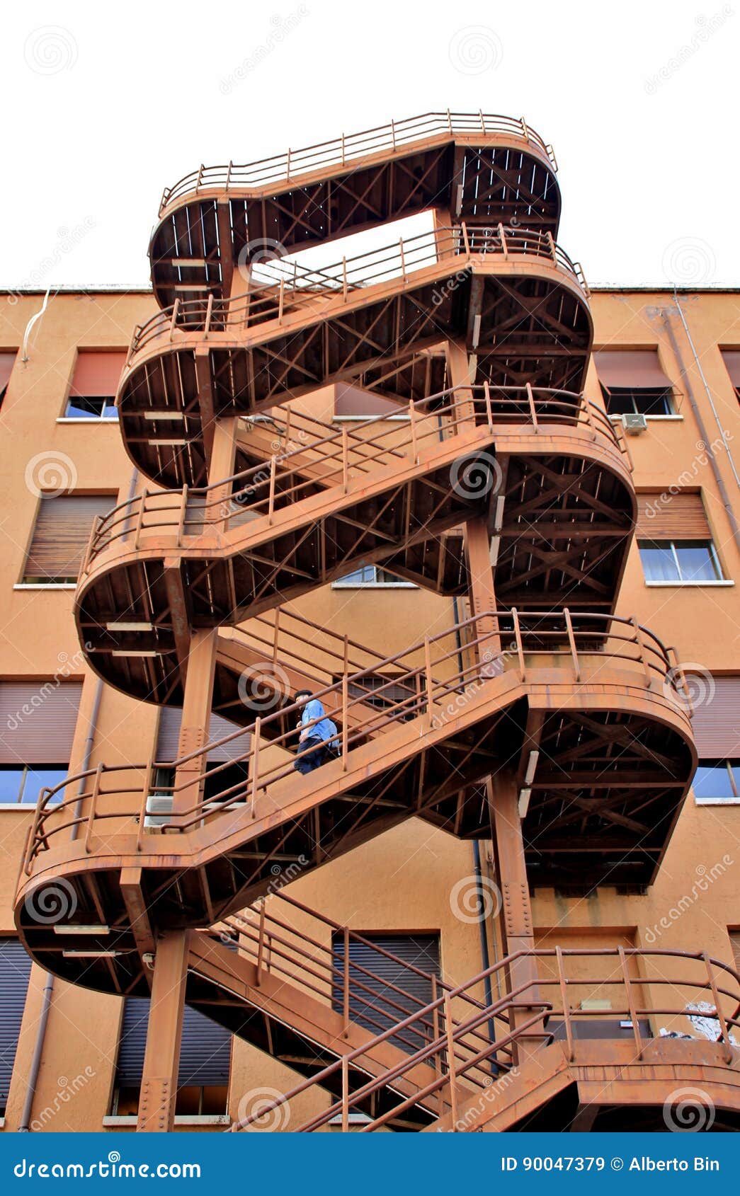 Emergency Staircase in Corten Steel Editorial Stock Image - Image of ...