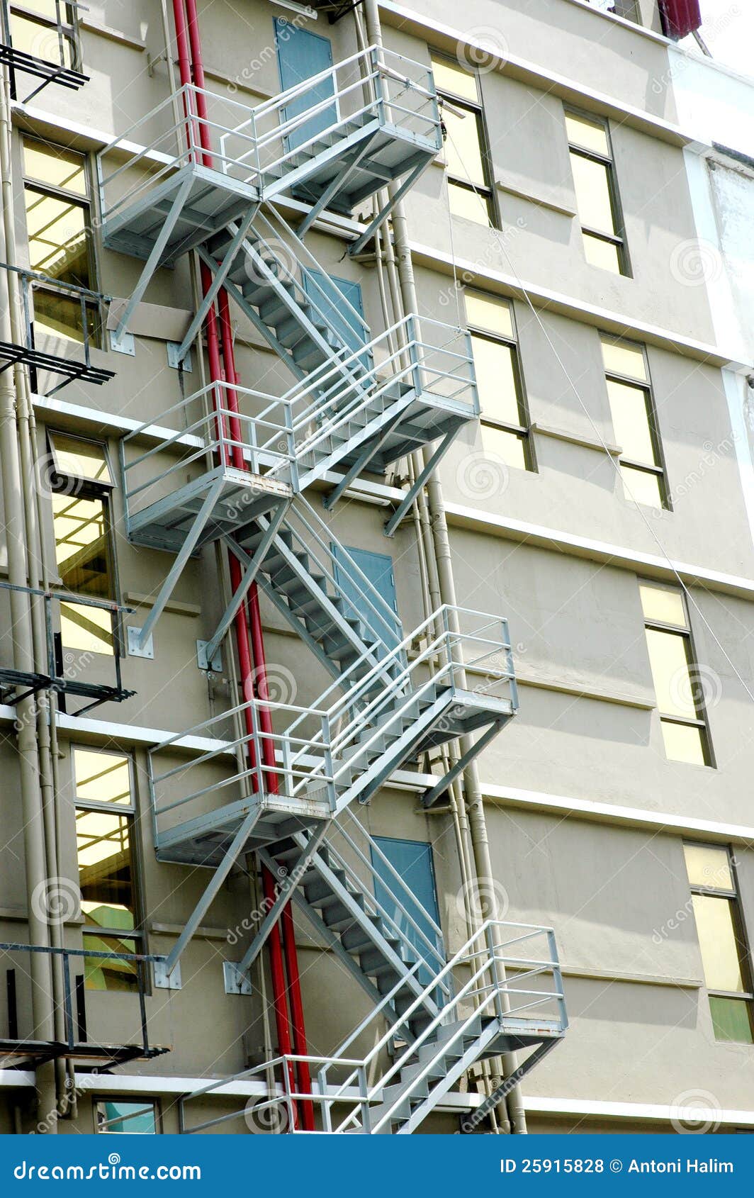 Emergency stairs stock photo. Image of housing, details - 25915828
