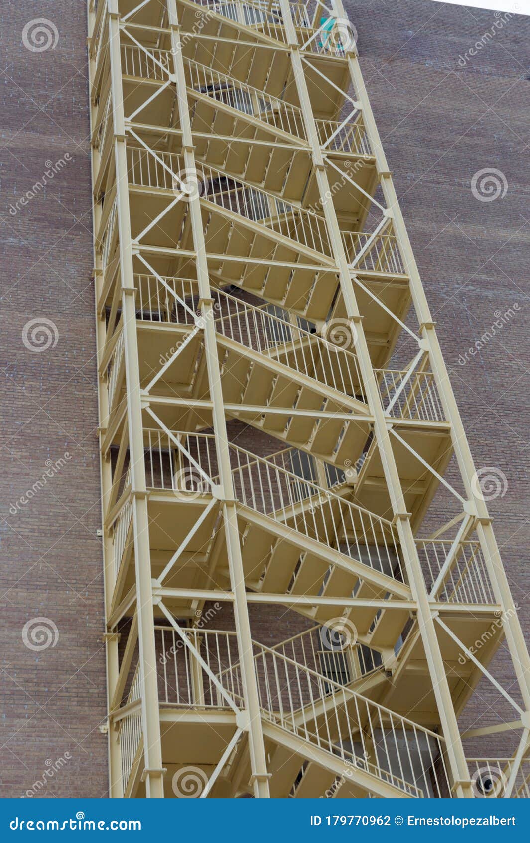 Emergency Stairs in Case of Fire Stock Photo - Image of apartment ...