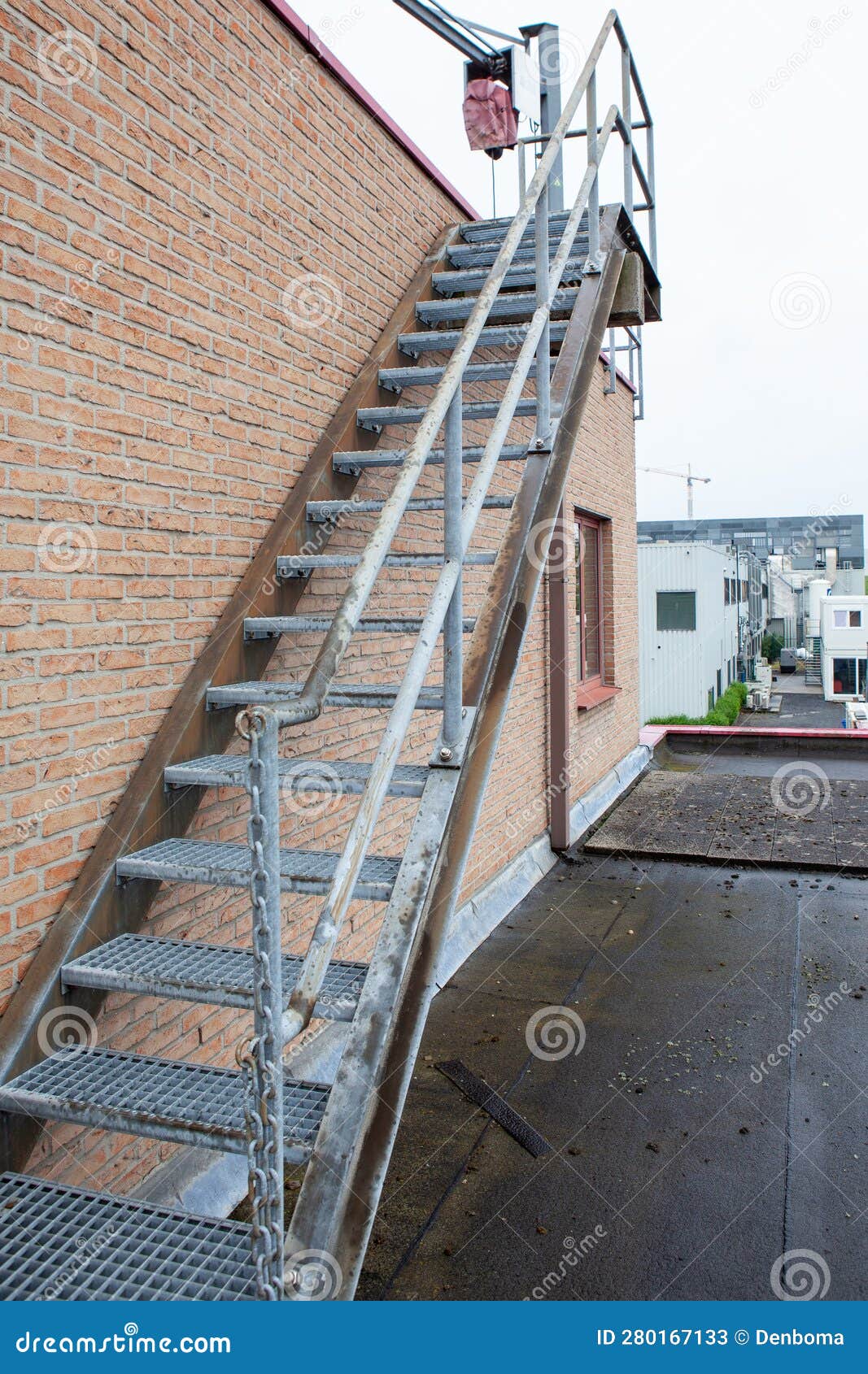 The emergency stairs stock image. Image of office, emergency - 280167133