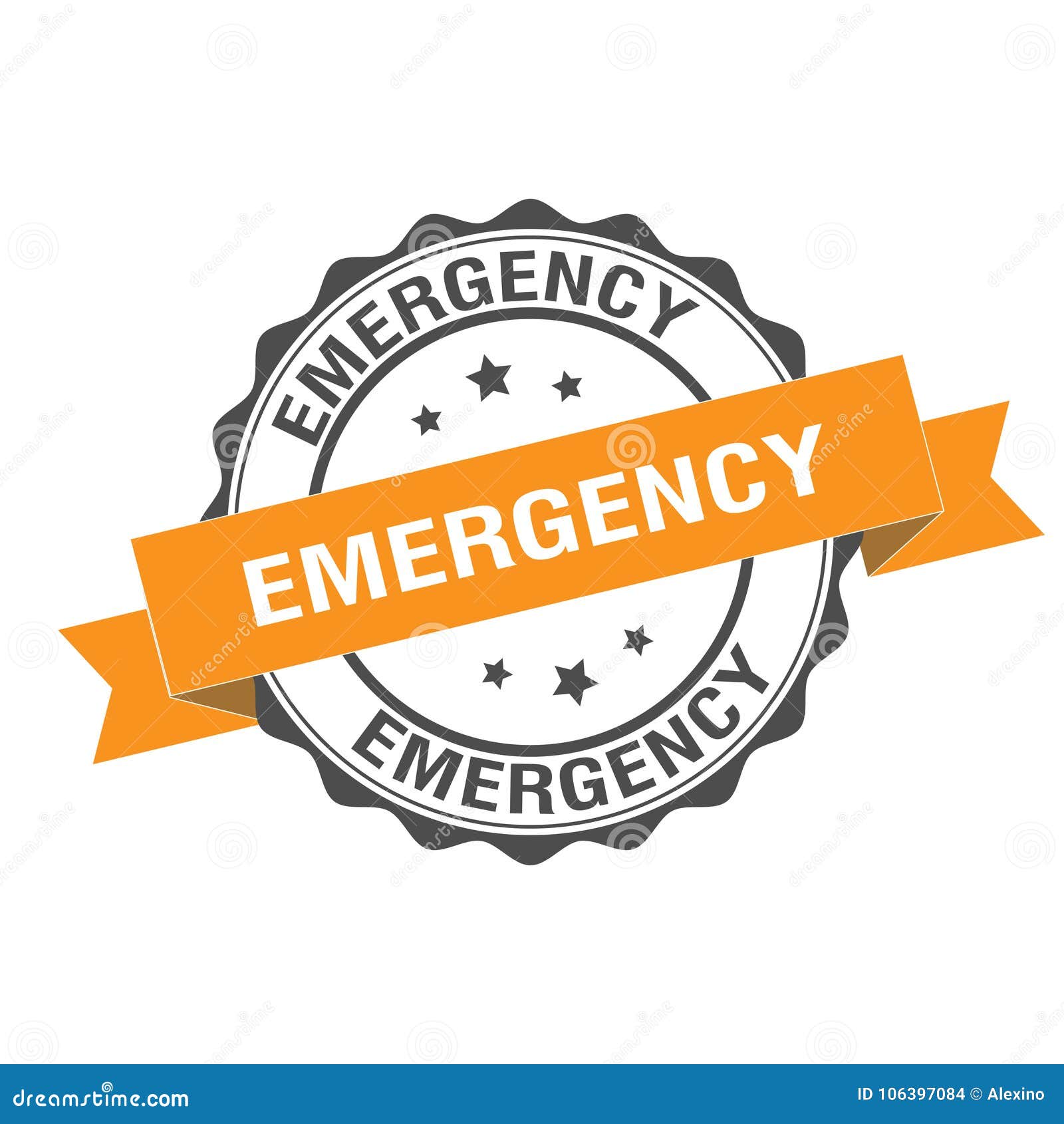 Emergency Stamp Illustration Stock Vector - Illustration of round, sign ...