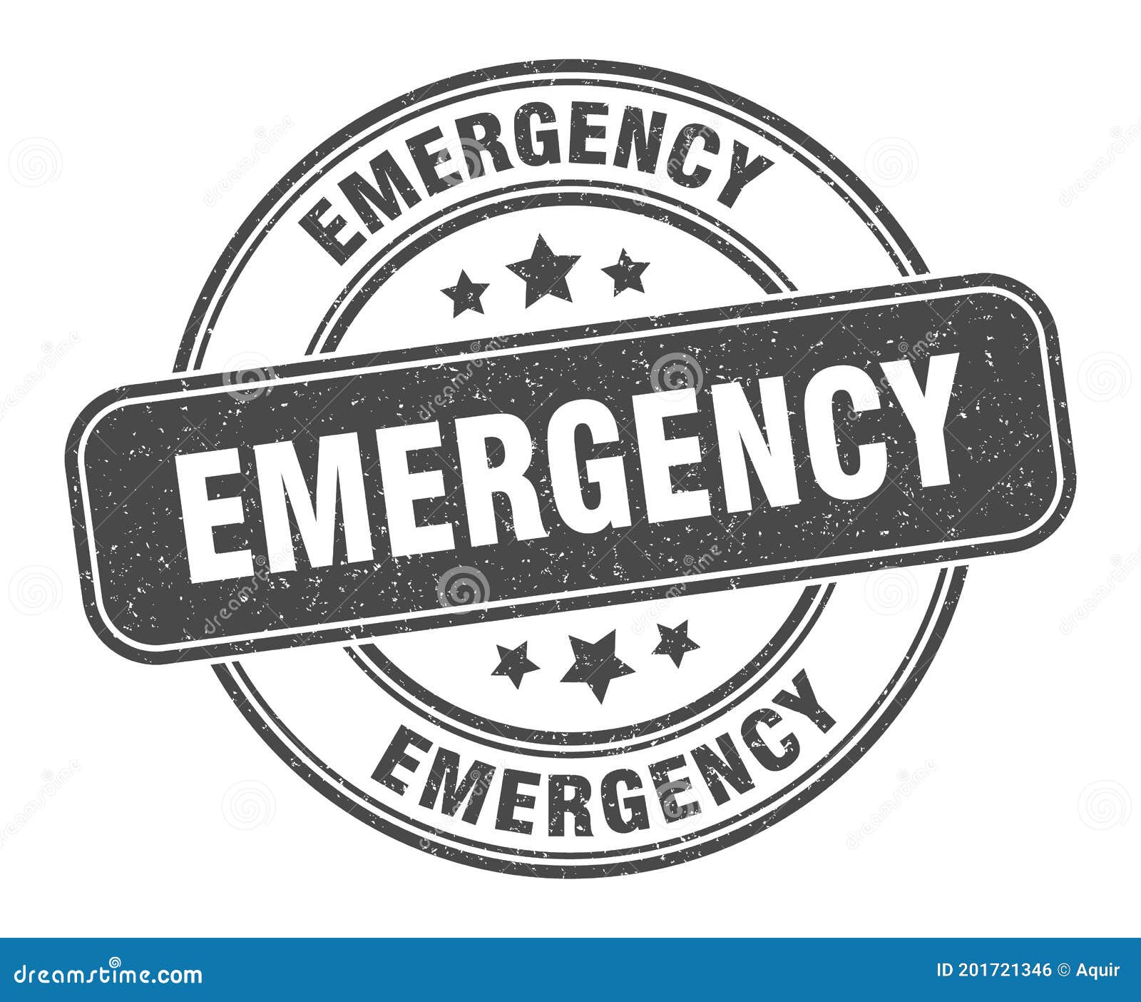Emergency Stamp. Emergency Round Grunge Sign Stock Vector ...