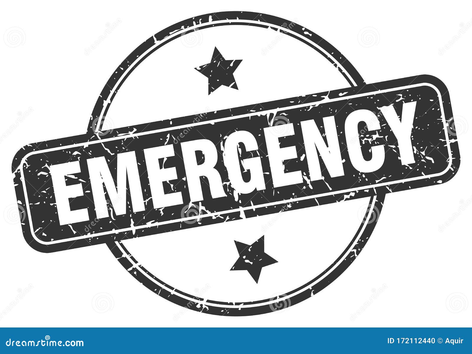 Emergency Stamp. Emergency Round Grunge Sign Stock Vector ...