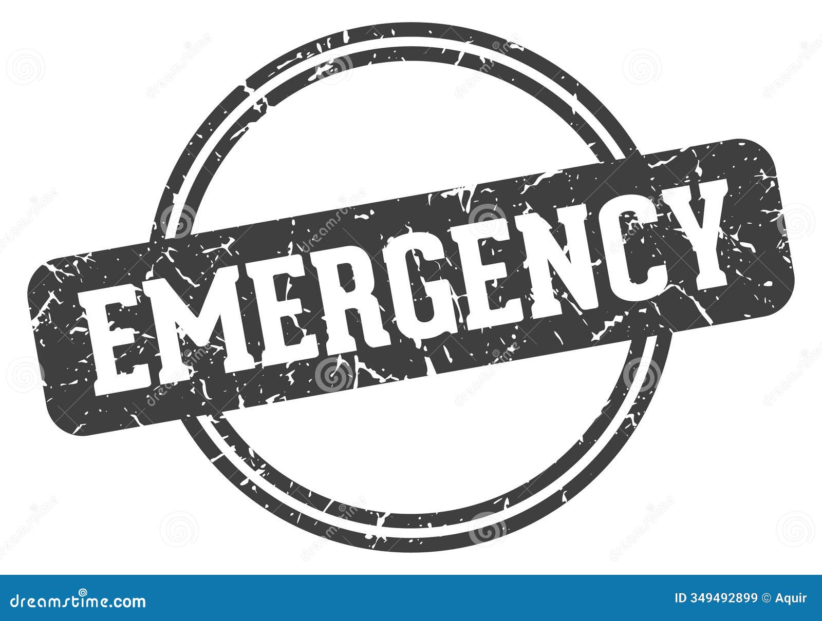 Emergency stamp stock vector. Illustration of stamp - 349492899