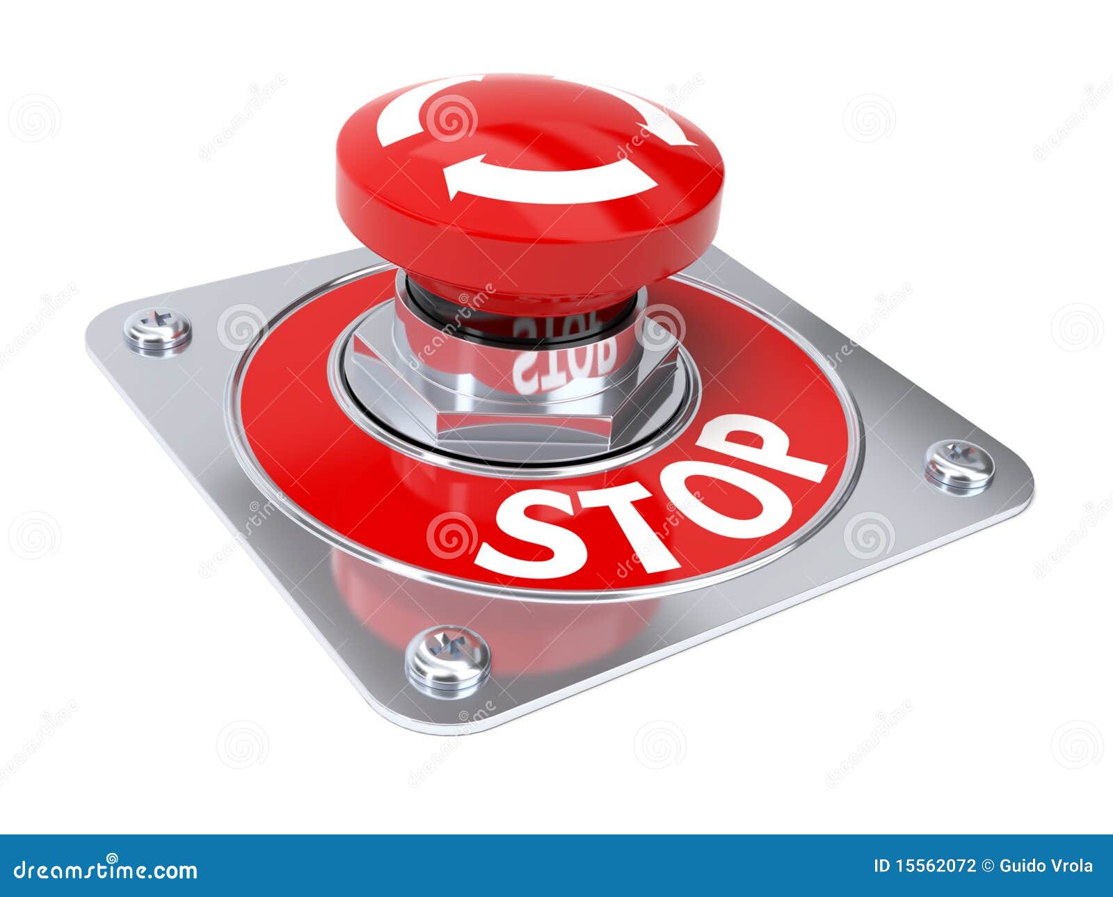 Emergency stop button stock illustration. Illustration of press - 15562072
