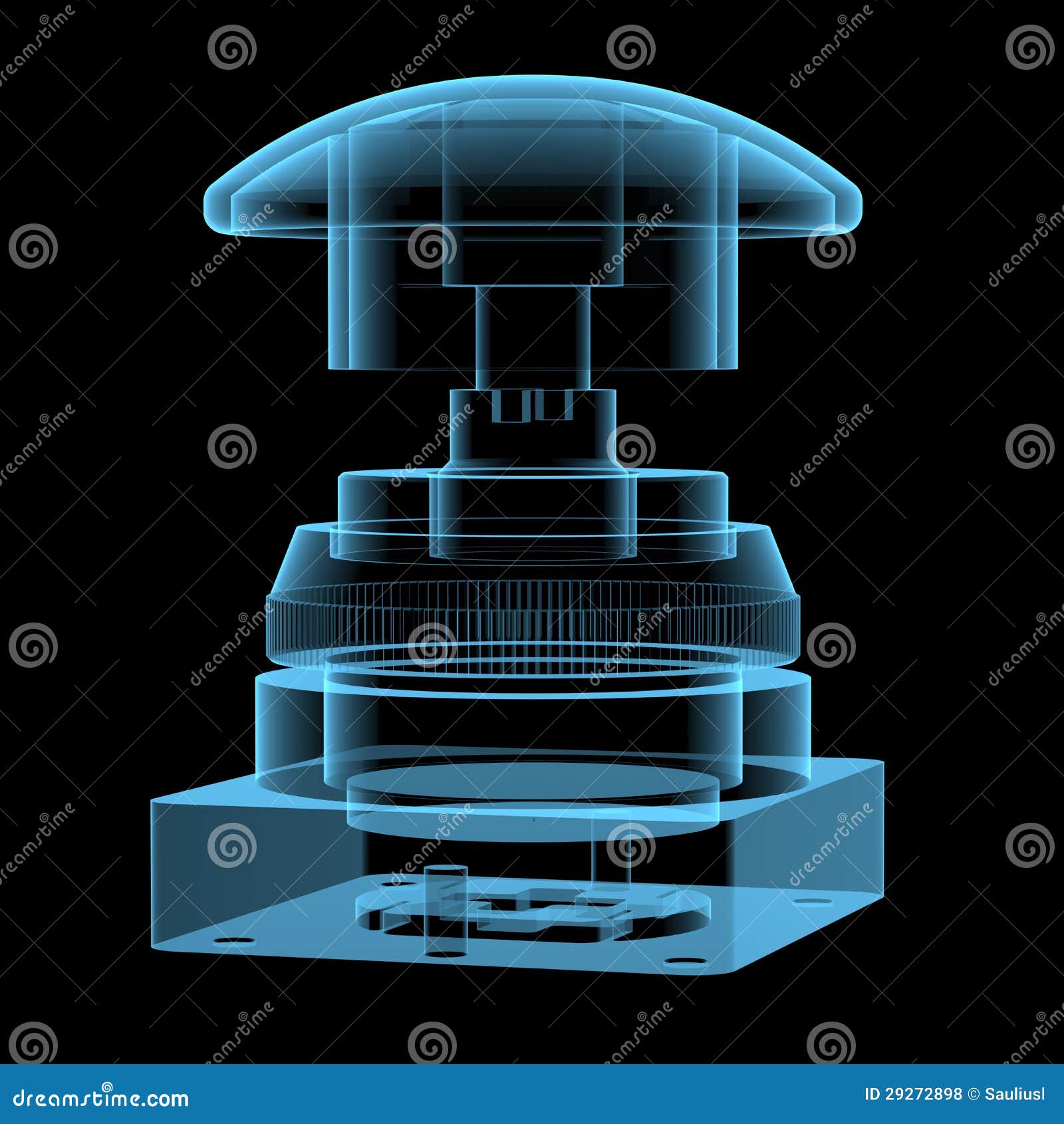 Emergency stop button stock illustration. Illustration of industrial ...