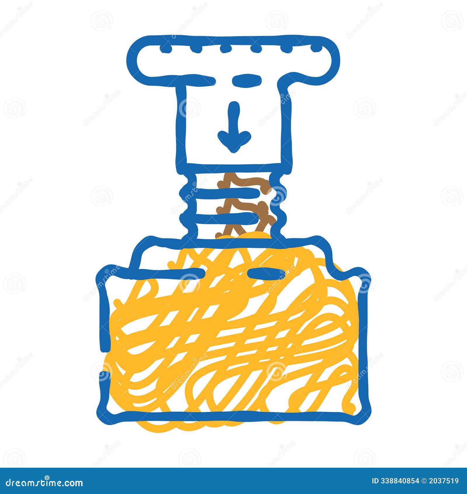 Emergency Stop Button Alert Icon Doodle Illustration Stock Vector ...