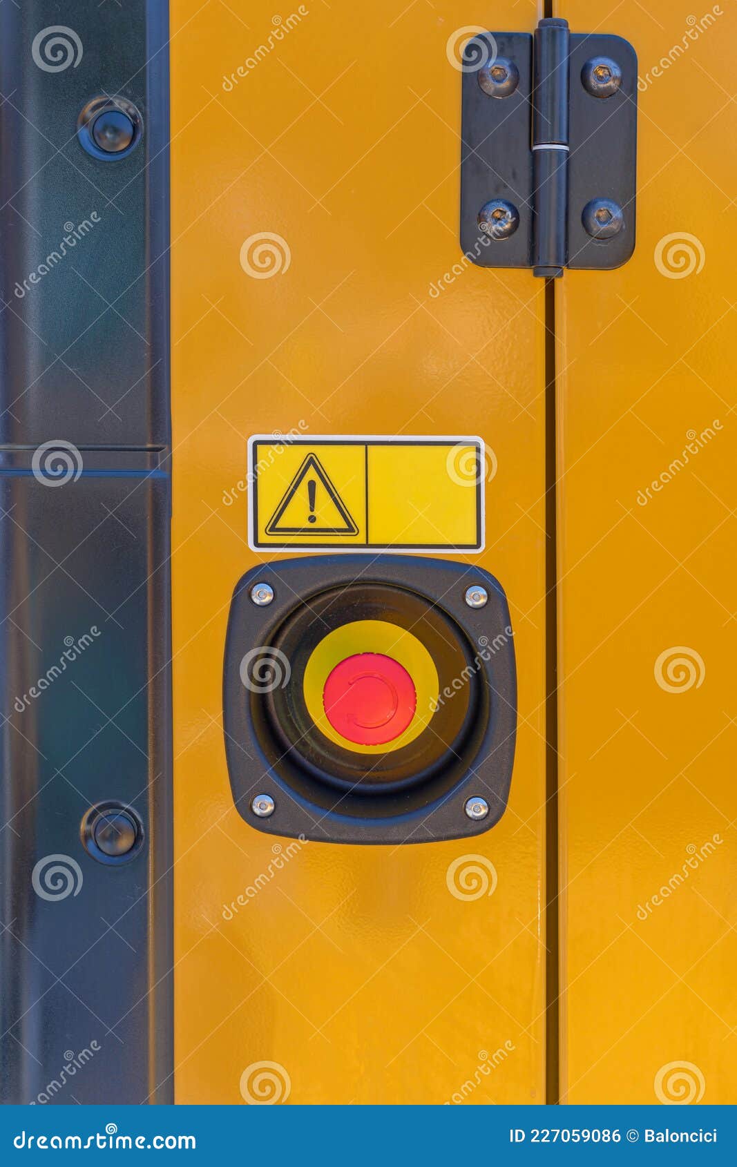 Emergency Stop Button stock photo. Image of exterior - 227059086