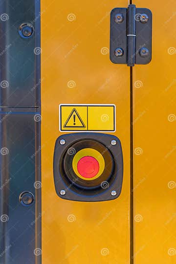 Emergency Stop Button stock photo. Image of exterior - 227059086