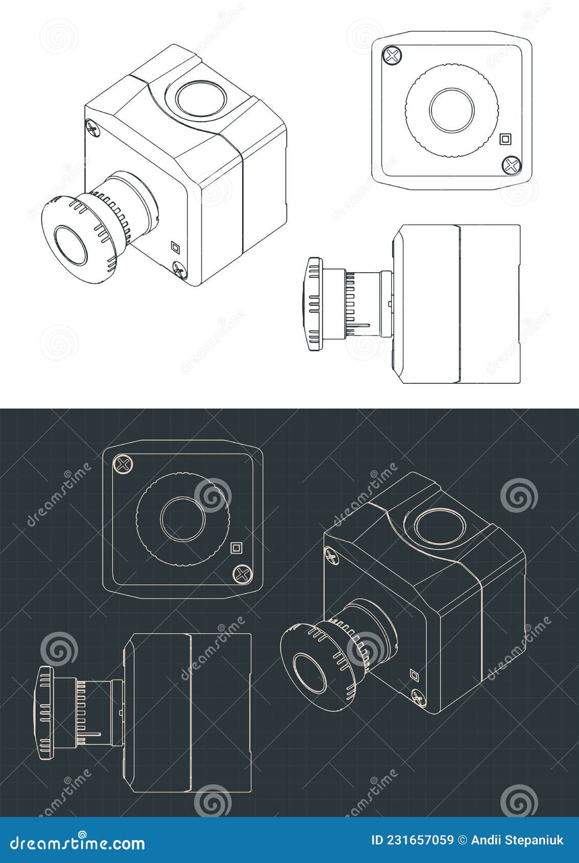 Emergency Stop Button Blueprints Stock Vector - Illustration of ...
