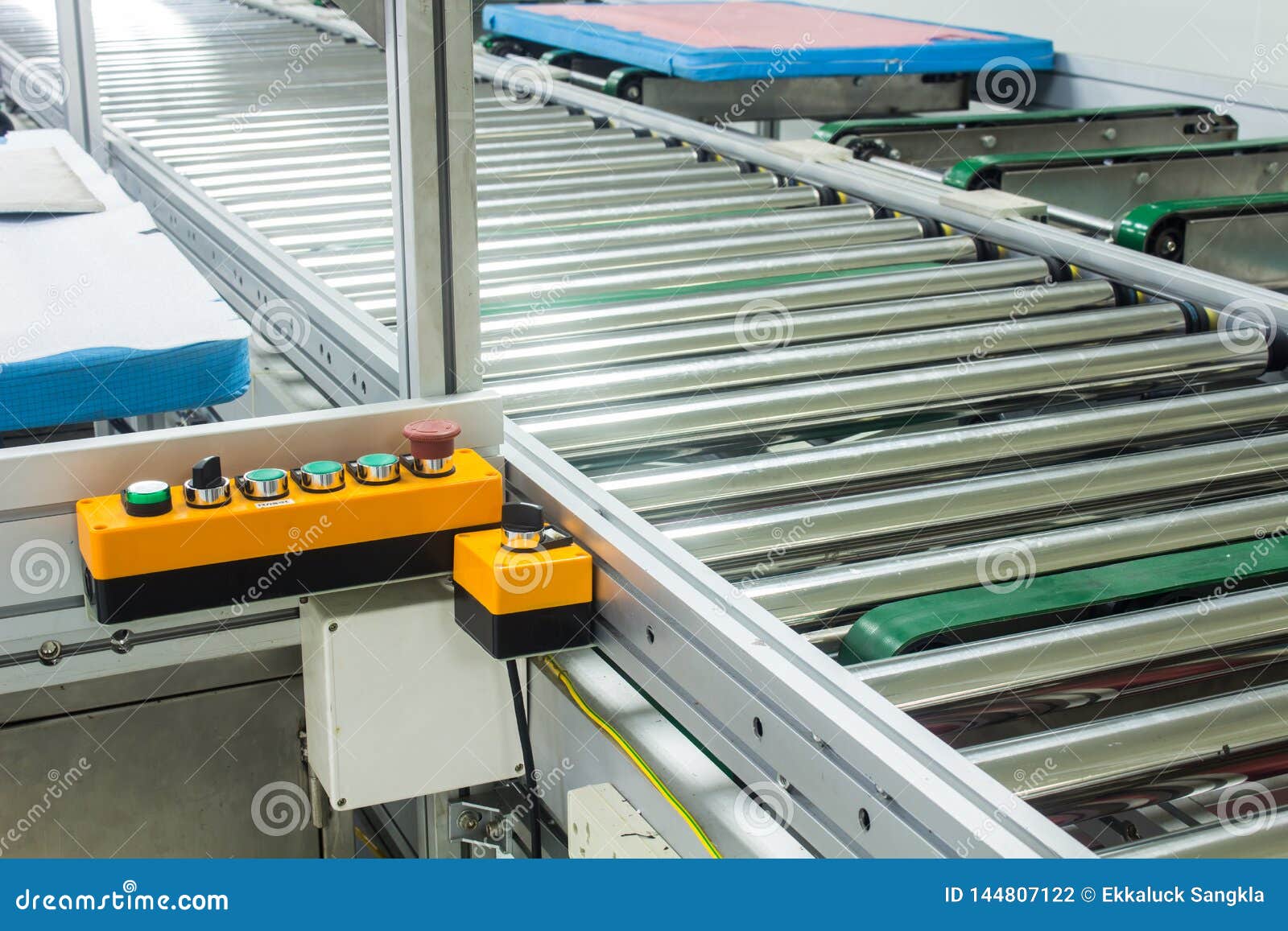 The Emergency Stop Button on Conveyor Chain, and Conveyor Belt or Auto ...