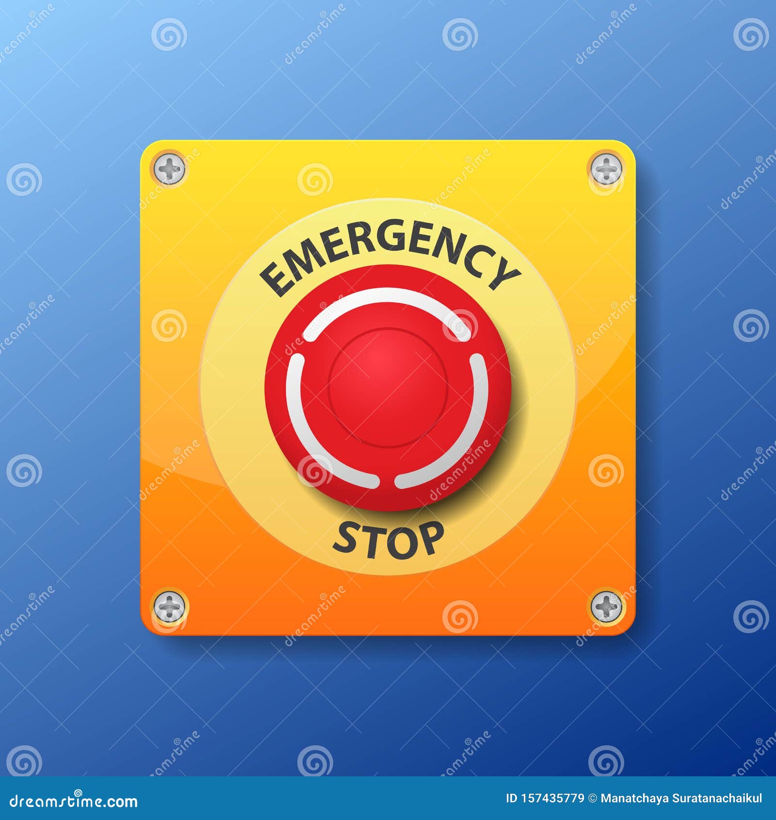 Emergency stop button. stock illustration. Illustration of accident ... Emergency stop button. stock illustration. Illustration of accident ...
