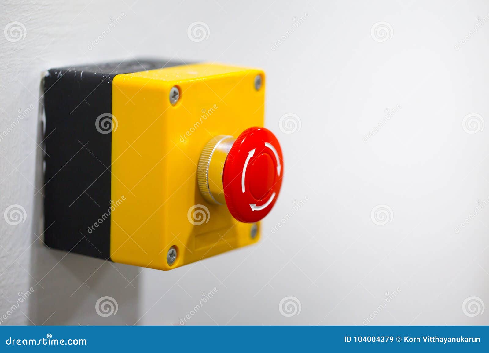 Emergency Stop Button Fire Warning Stock Image - Image of machine ...