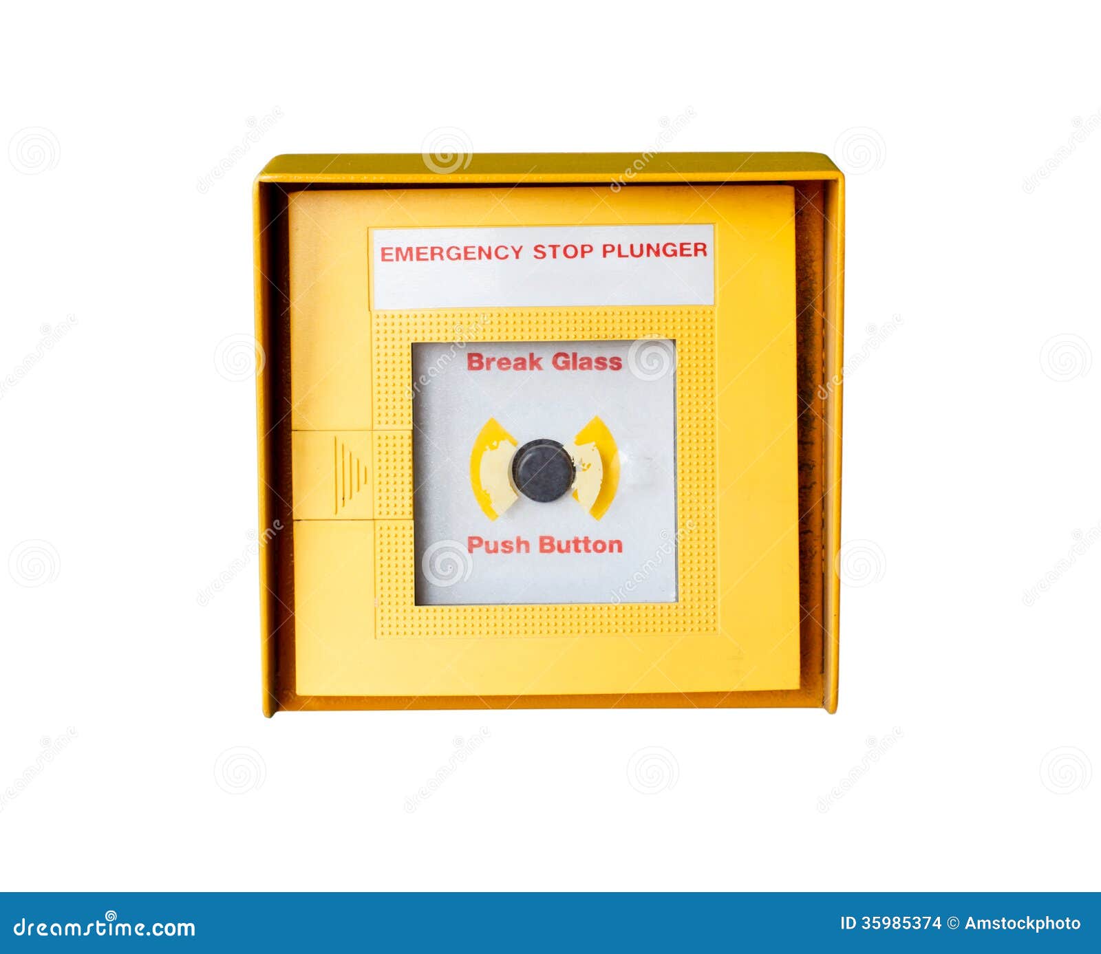 Emergency stop button stock illustration. Illustration of control ...