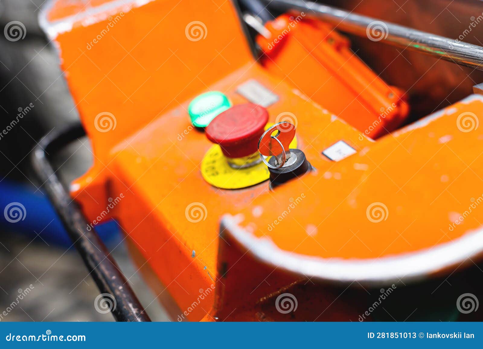 Emergency Stop Button with a Key for Fixing the Position of an ...