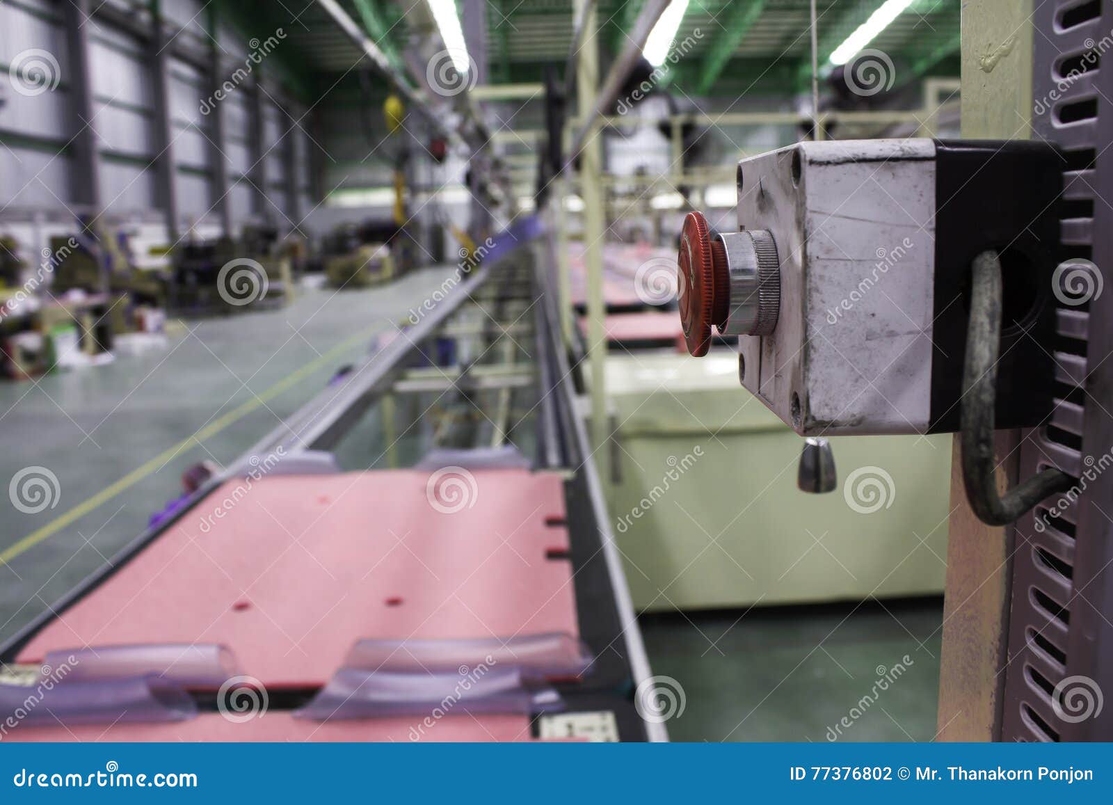 Emergency Stop Button Line Assembly Stock Photo - Image of assembly ...