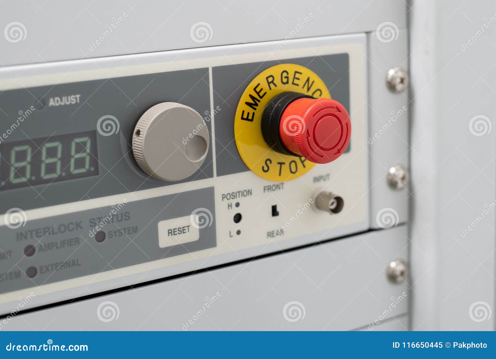 Emergency Stop Button on Machine Stock Image - Image of suspend, alert ...