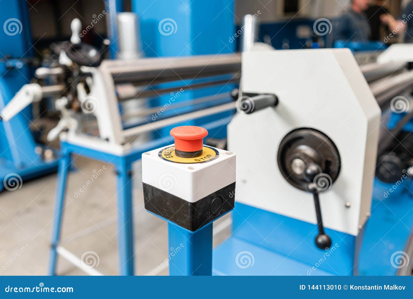 Emergency Stop Button. Production Rolling Tool, Electric Machine. the ...