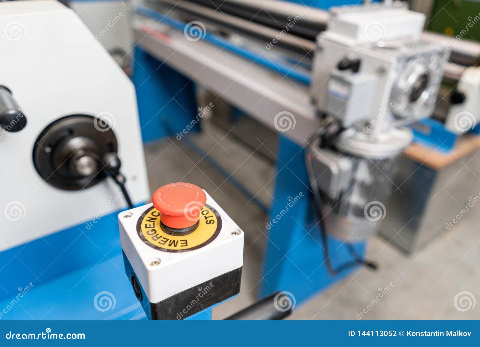 Emergency Stop Button. Production Rolling Tool, Electric Machine. the ...