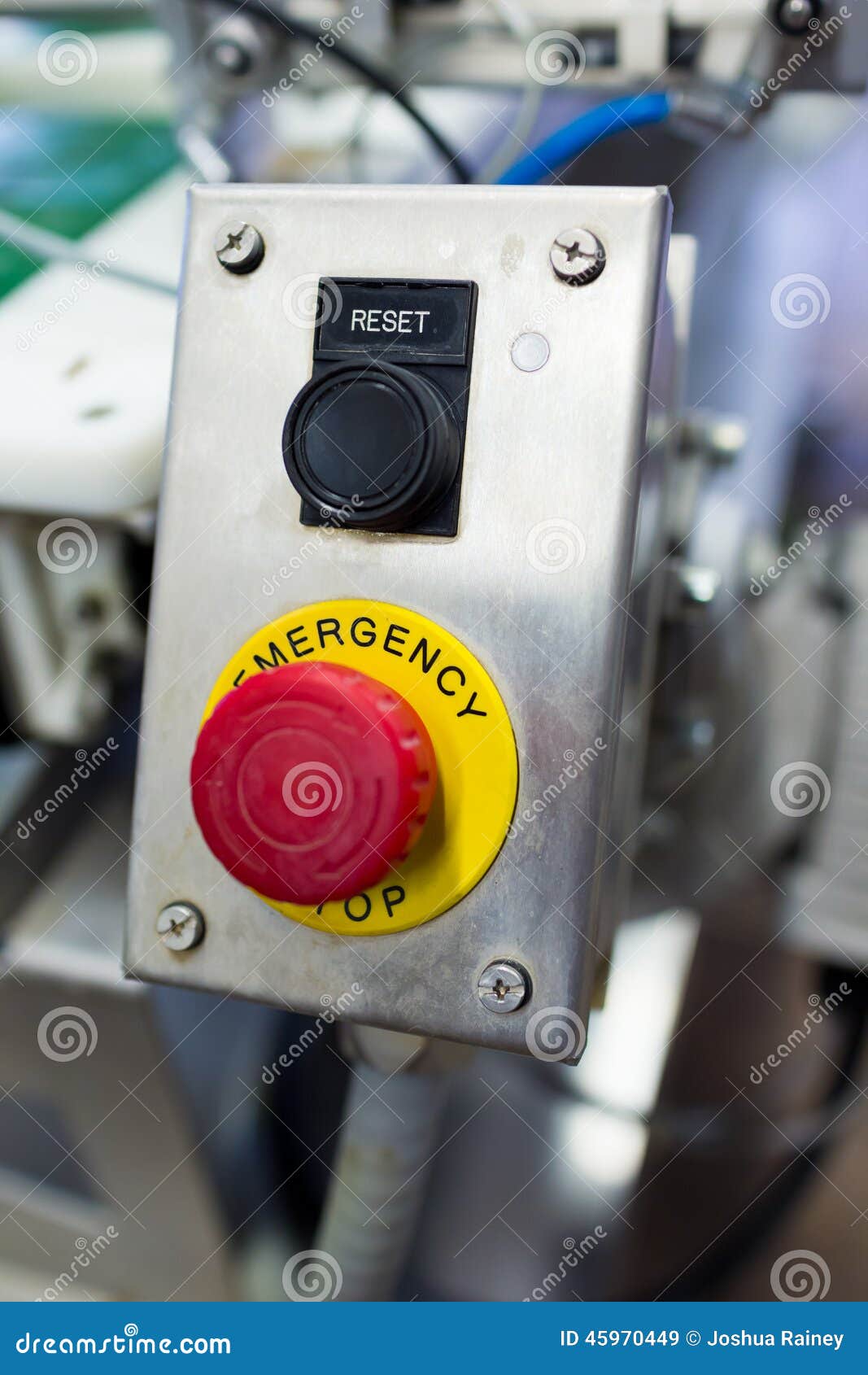 Emergency Stop Button stock image. Image of manufacturing - 45970449