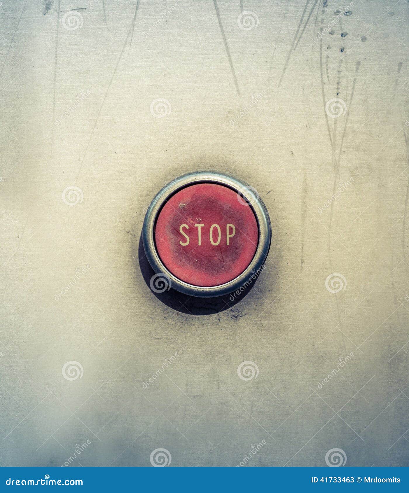 Emergency Stop Button stock image. Image of dirty, aged - 41733463