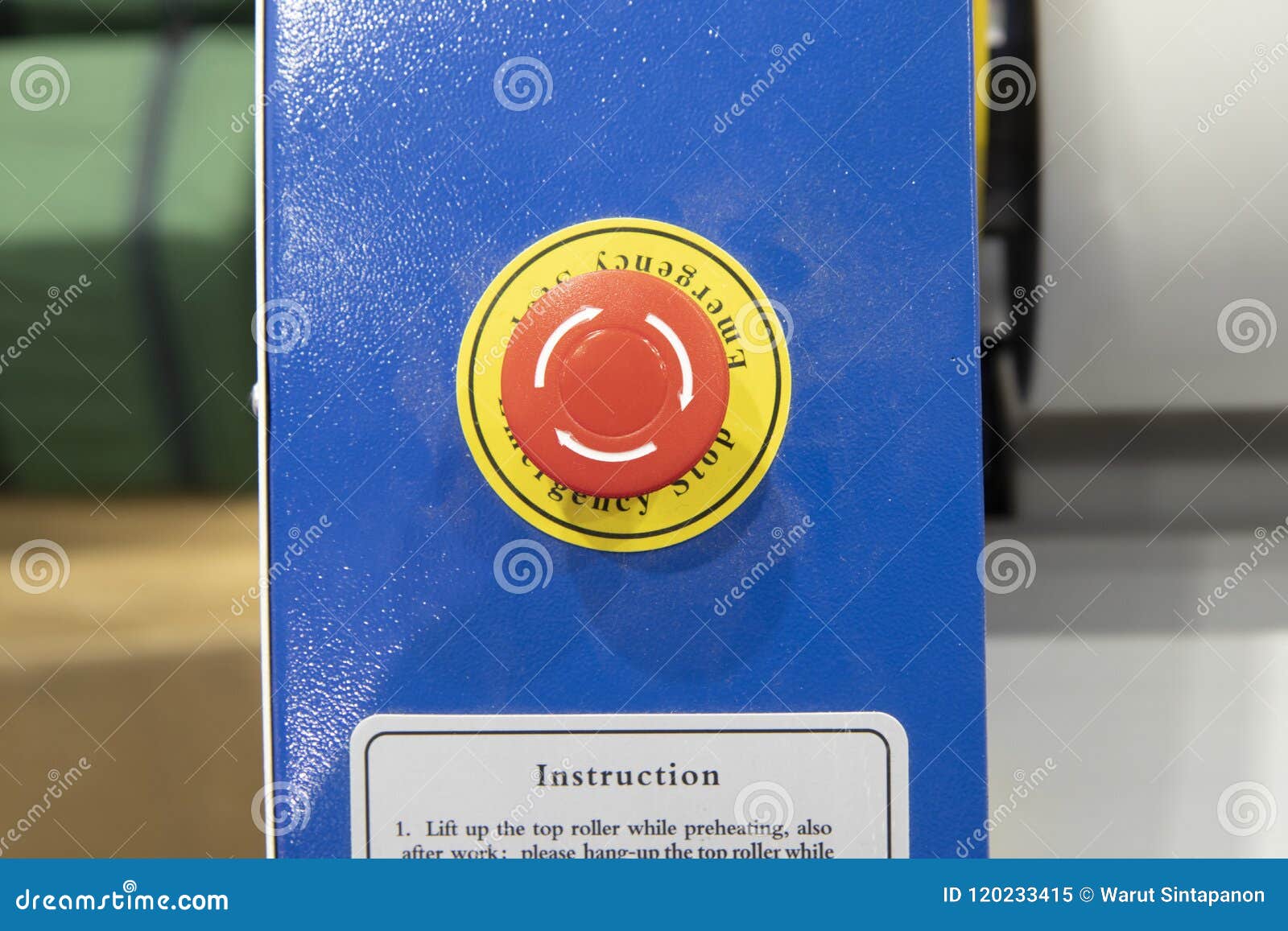 Emergency Stop Button;Security Push Switch Stock Image - Image of ...