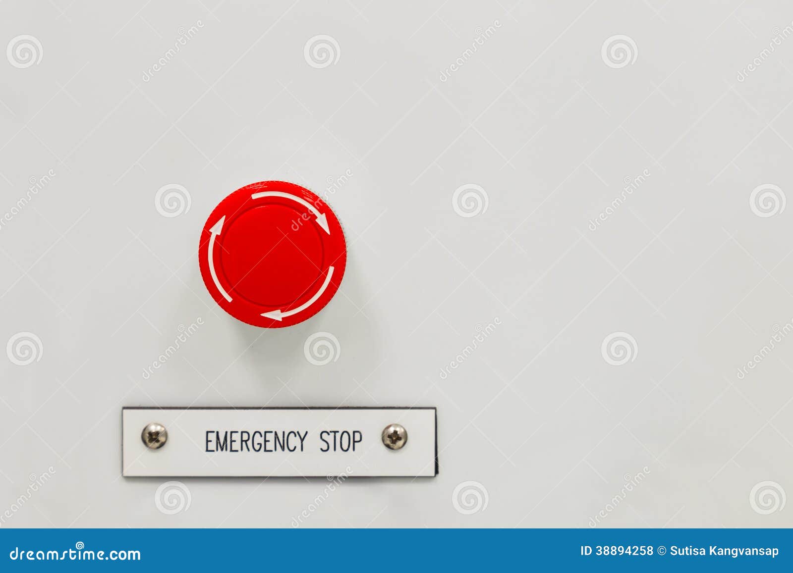Emergency Stop Button Switch Stock Photo - Image of press, macro: 38894258