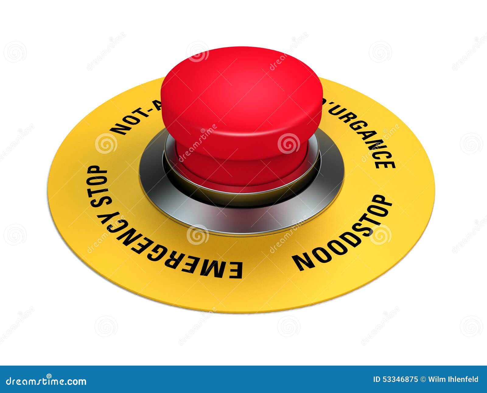 Emergency stop button stock illustration. Illustration of icon - 53346875
