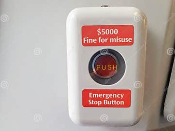 Emergency stop button stock photo. Image of machinery - 308780192