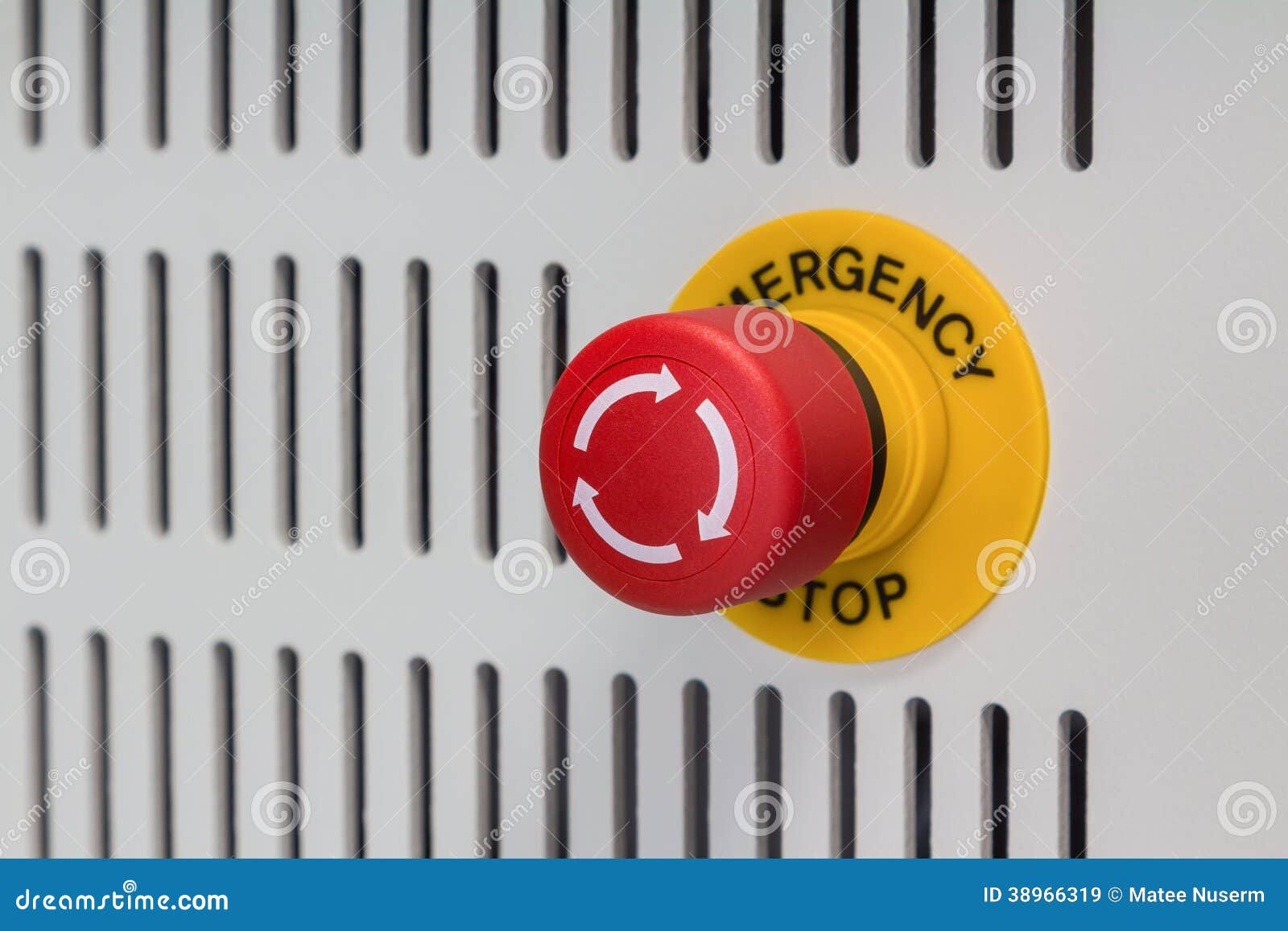 Emergency stop stock image. Image of stop, button, control - 38966319