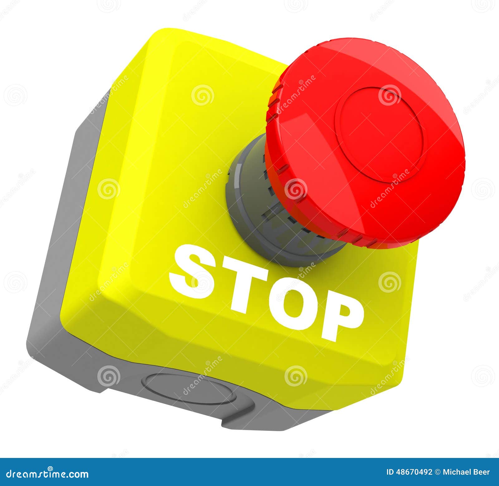 The emergency stop stock illustration. Illustration of careful - 48670492