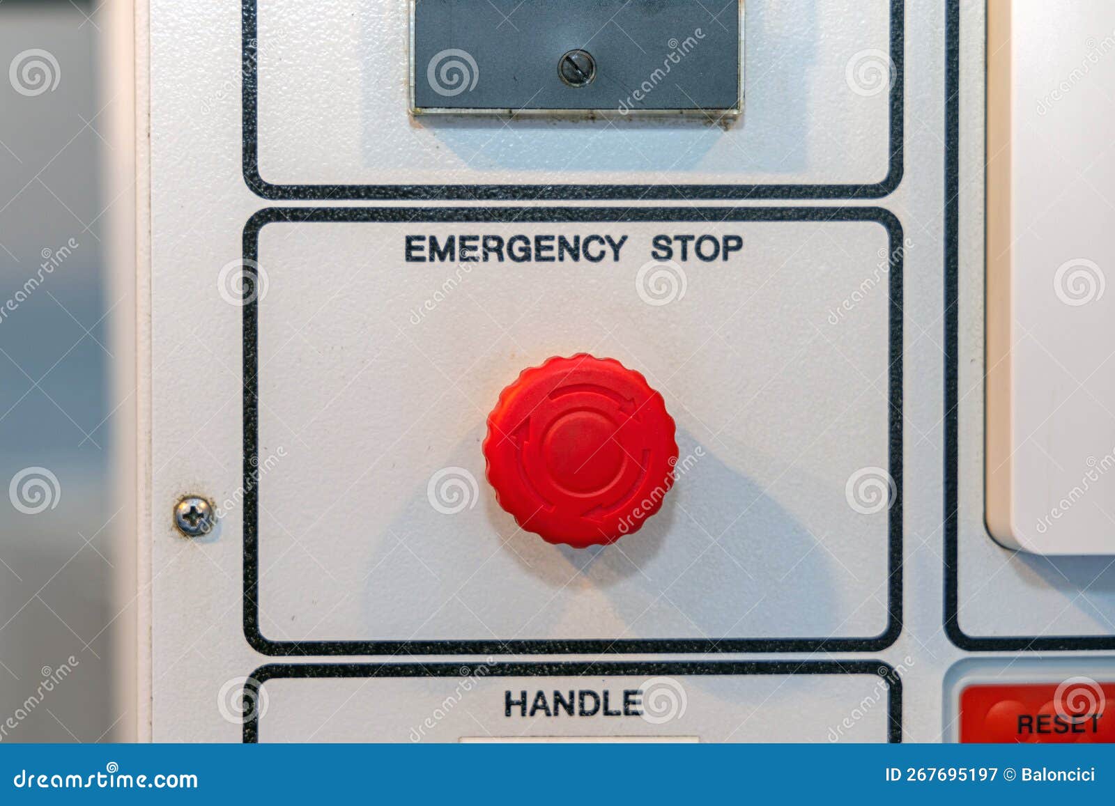 Emergency Stop Machine stock image. Image of machinery - 267695197