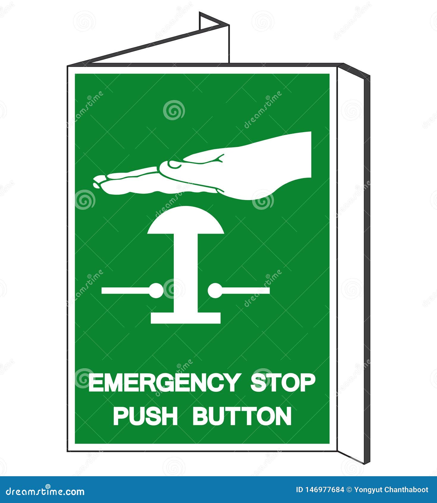 Emergency Stop Push Button Symbol Sign, Vector Illustration, Isolate on ...