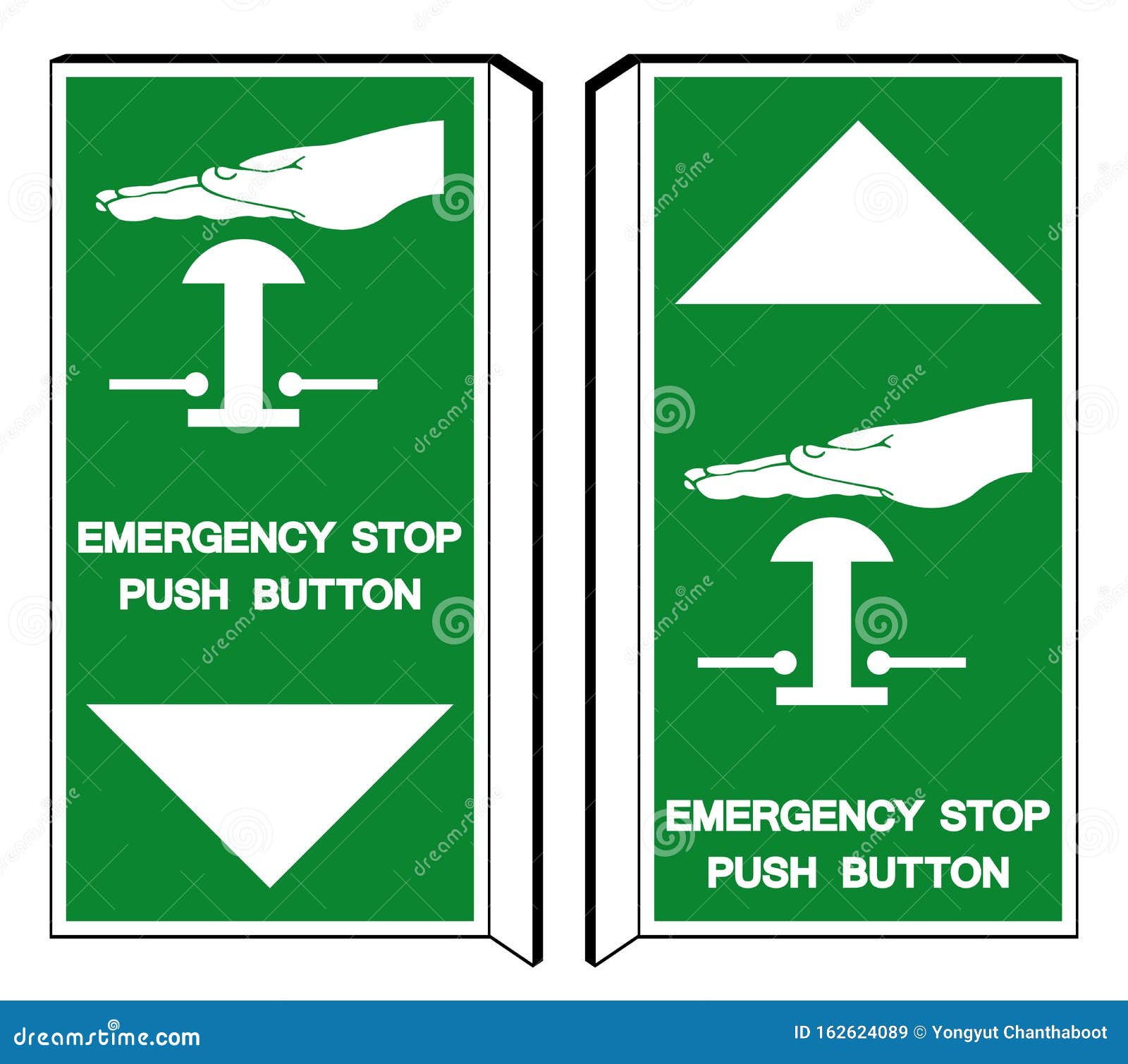 Emergency Stop Push Button Symbol Sign, Vector Illustration, Isolate on ...