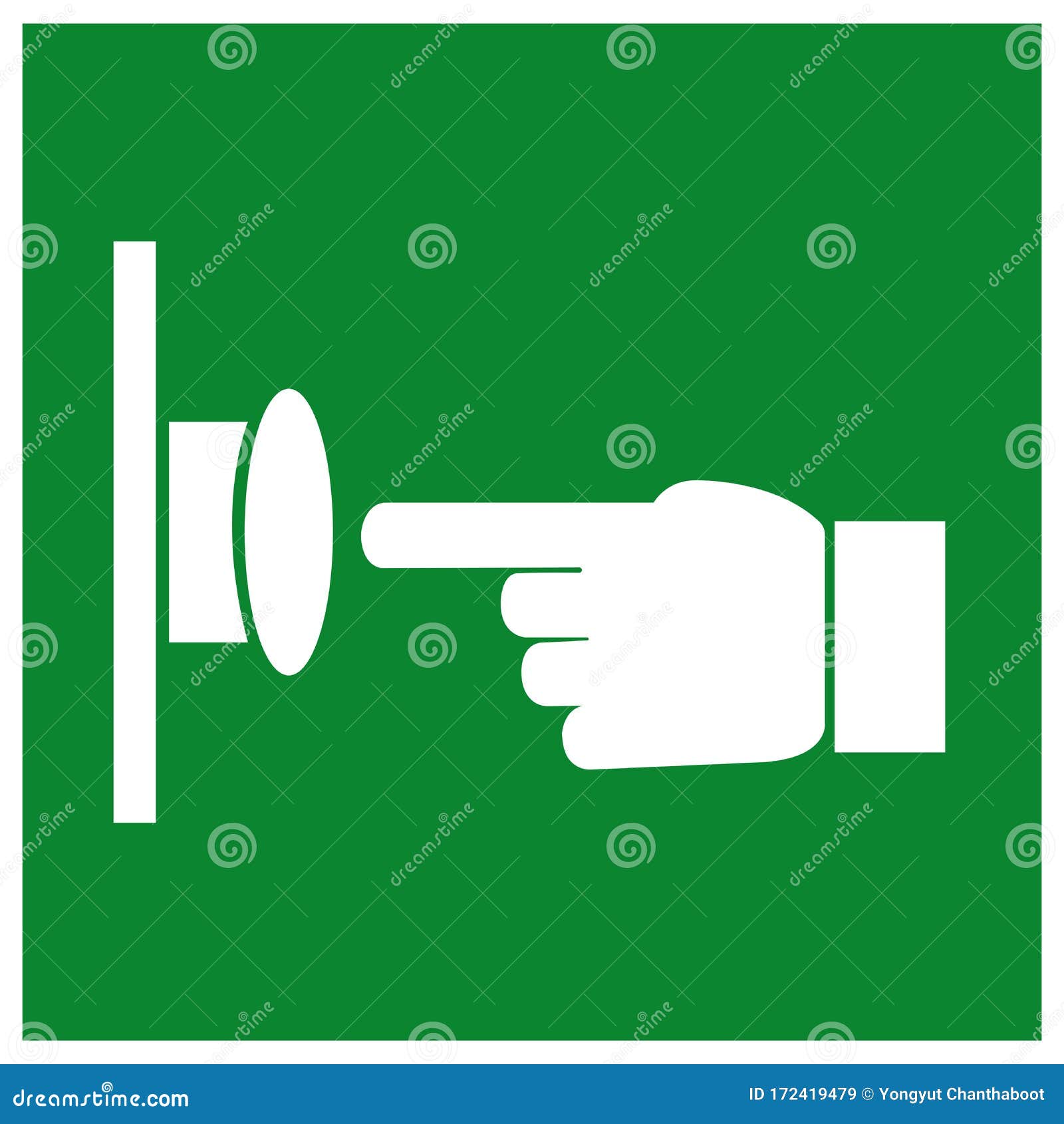 Emergency Stop Push Button Symbol Sign, Vector Illustration, Isolate on ...