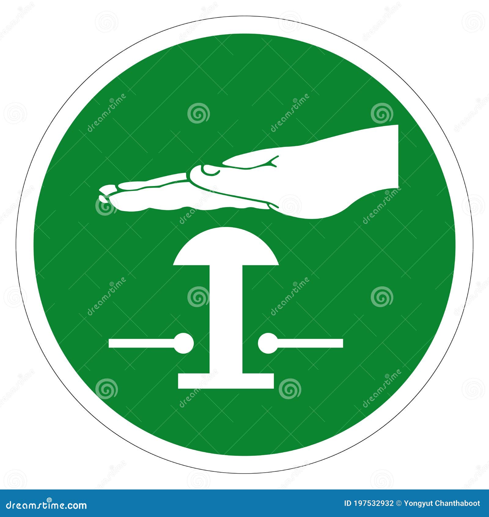 Emergency Stop Push Button Symbol Sign, Vector Illustration, Isolate on ...