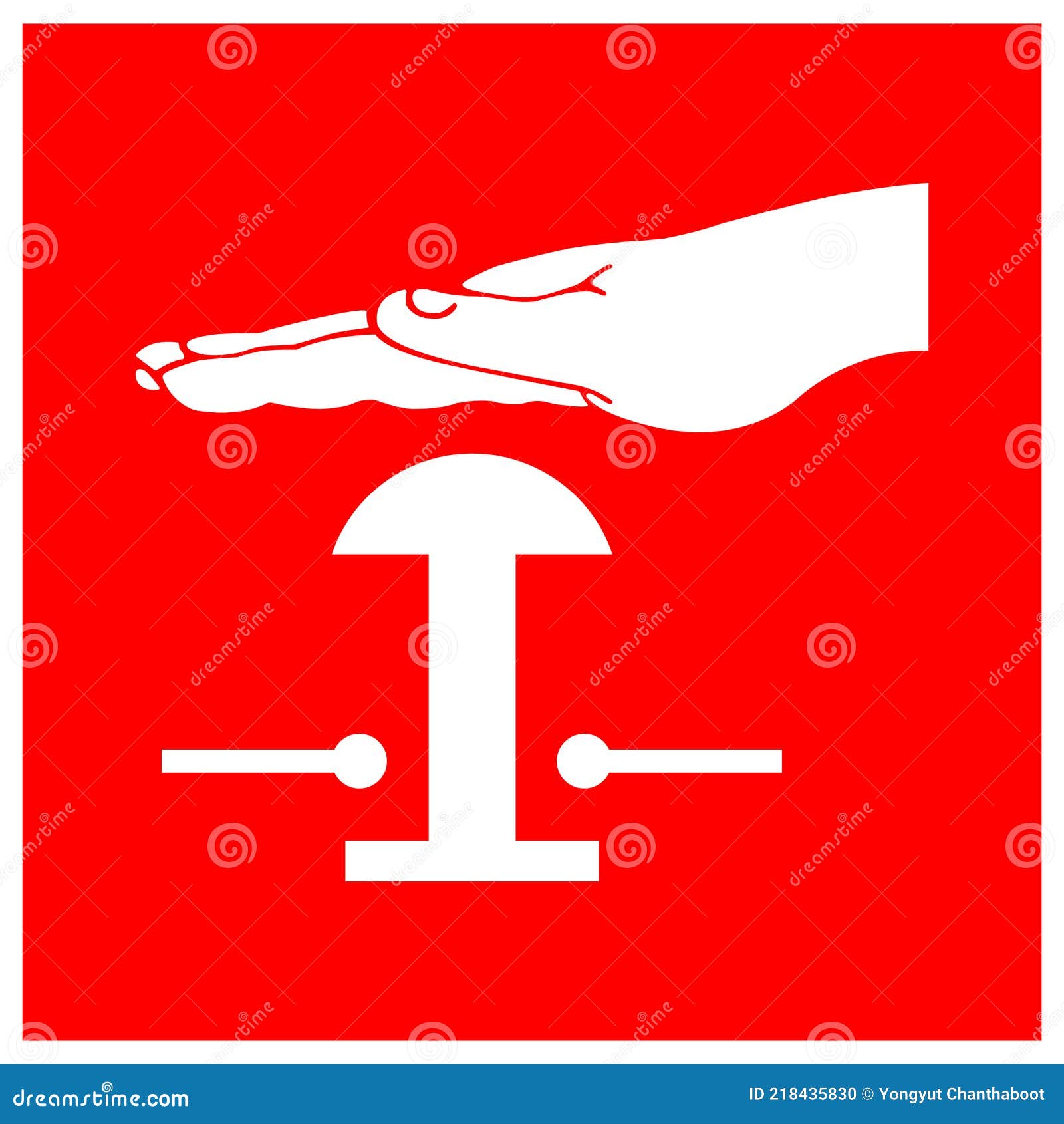 Emergency Stop Push Button Symbol Sign, Vector Illustration, Isolate on ...