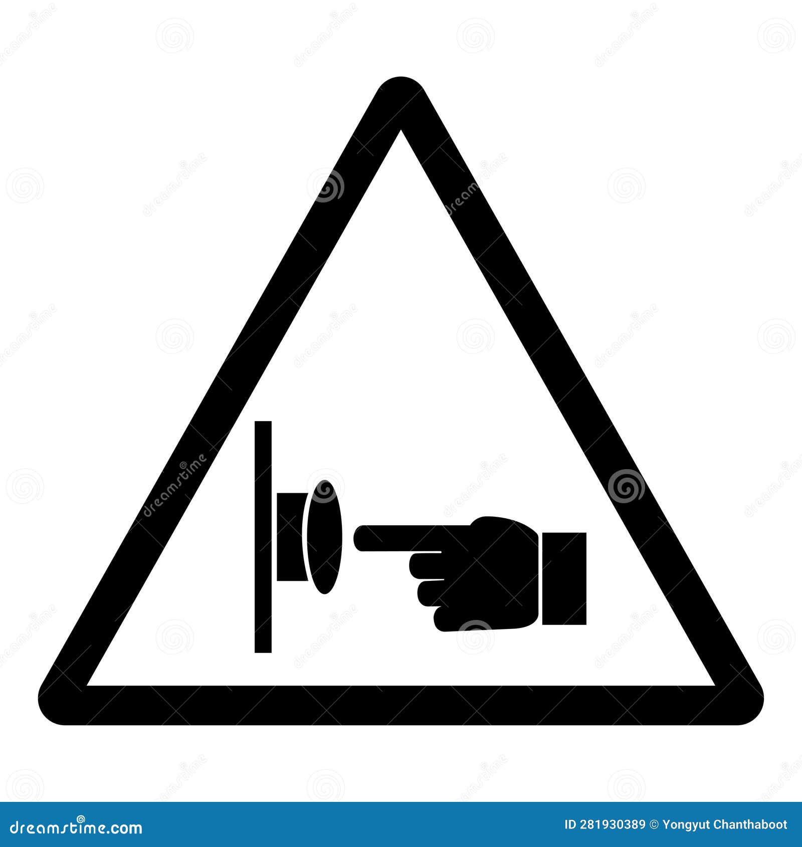 Emergency Stop Push Button Symbol Sign, Vector Illustration, Isolate on ...