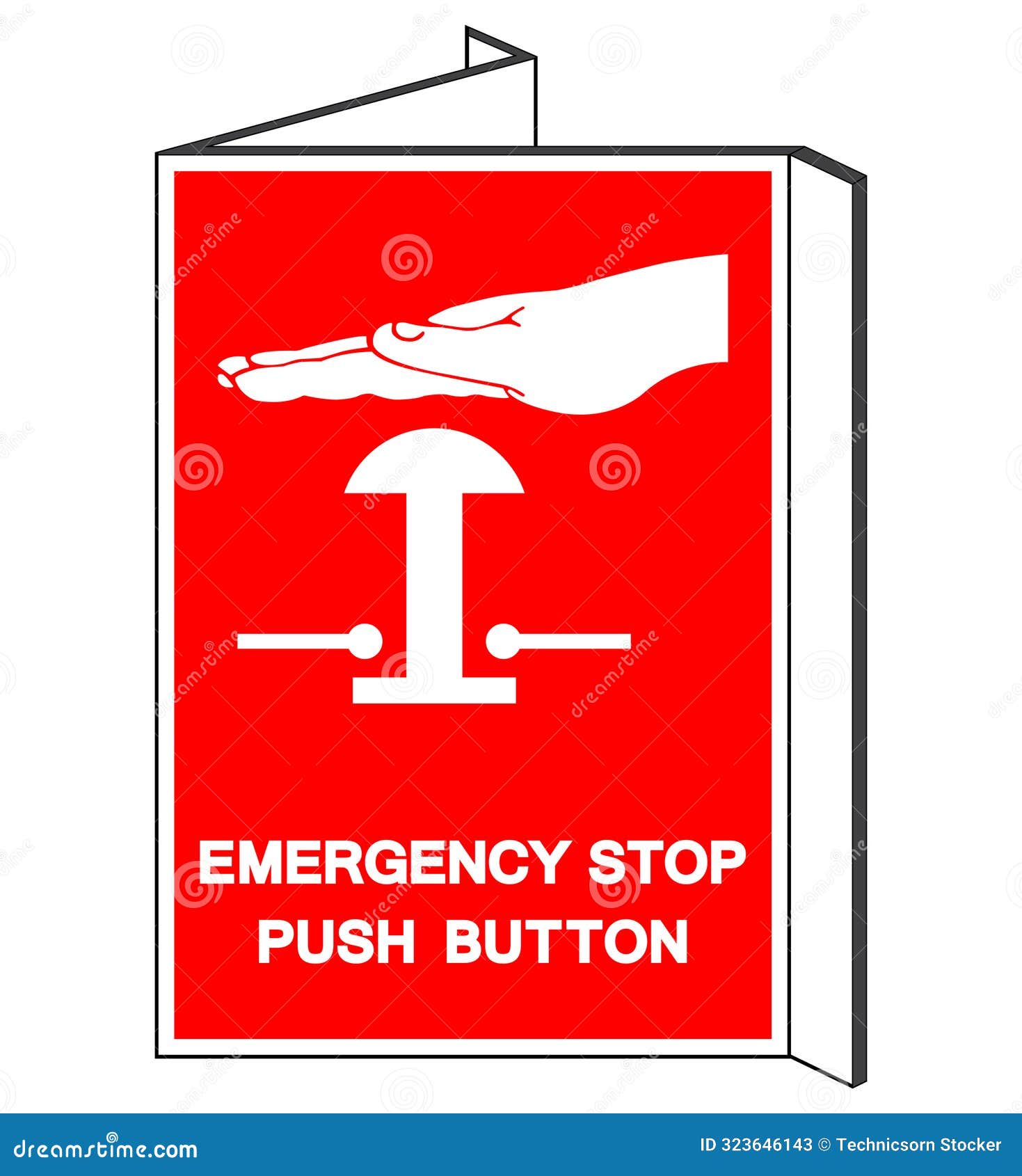 Emergency Stop Push Button Symbol Sign,Vector Illustration, Isolate on ...